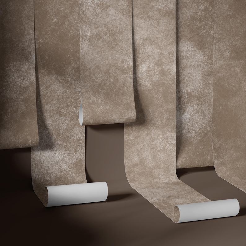 Greige Brown Concrete Texture Wall Mural, Removable Wallpaper | 044 - Etsy