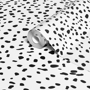 Dalmatian Dots Wallpaper Black and White 066 - Etsy