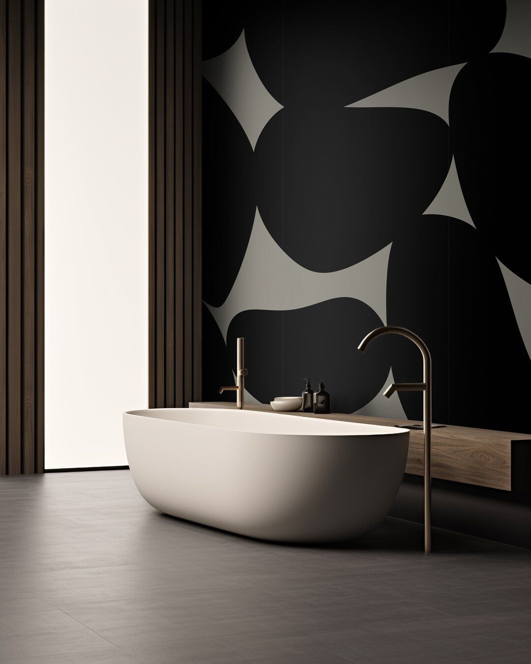 Dark Oval Shapes Wall Mural | Wallpaper No.117 - Etsy