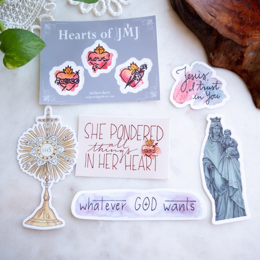 Pastel Essentials Catholic Sticker Bundle - Vinyl Sticker - Individual ...