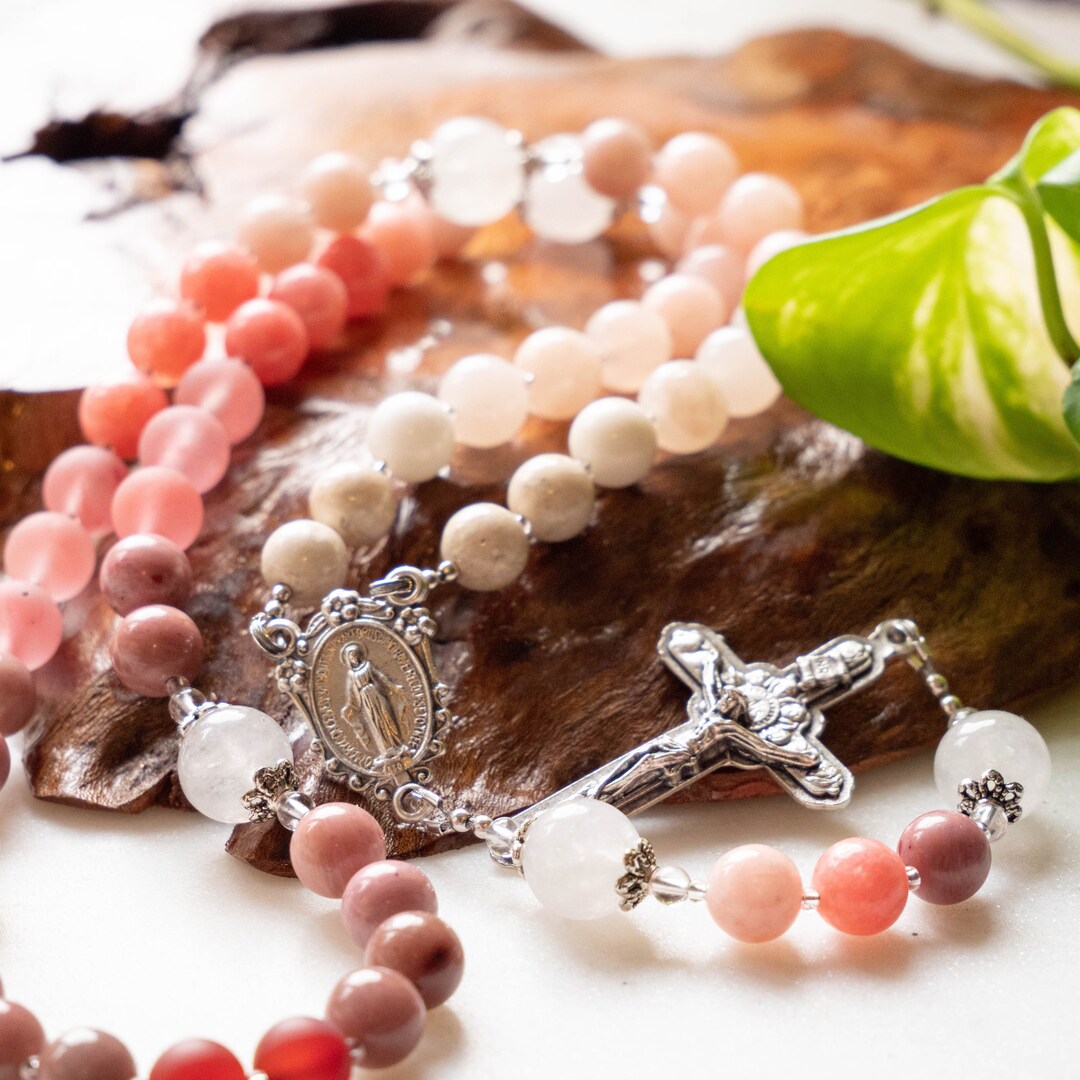 Shower of Roses Rosary Pink Rosary Perfect Catholic Gift for Her ...