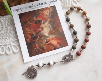 St Dymphna Patron of Mental Heath Prayer Card Laminated Saint Depression and Mental Health ...