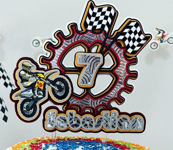 Motocross Cake Topper Template - Etsy
