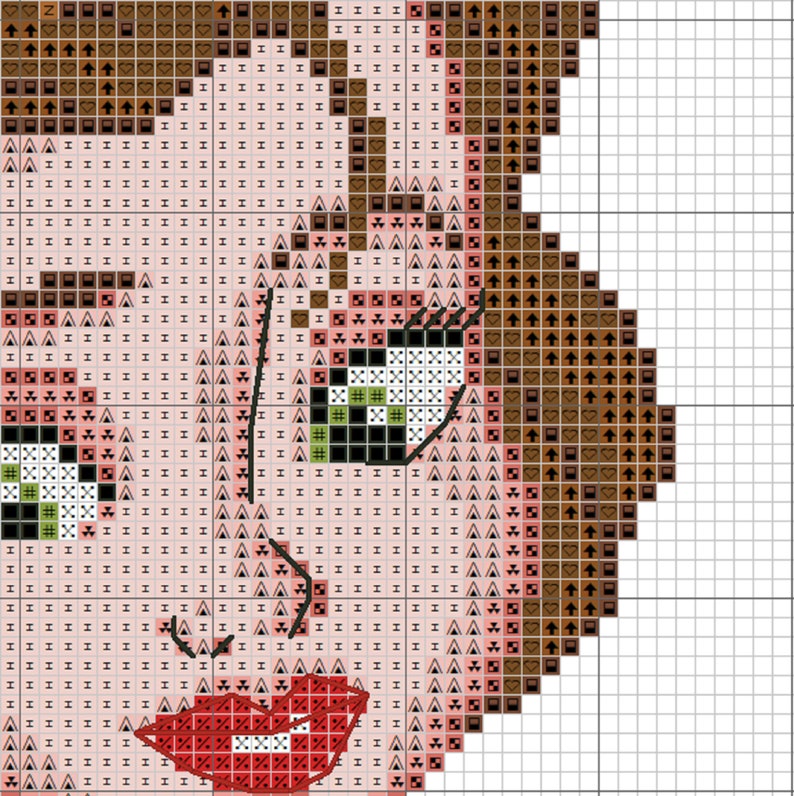 Cartoon cross stitch pattern girl cross stitch movie cross | Etsy
