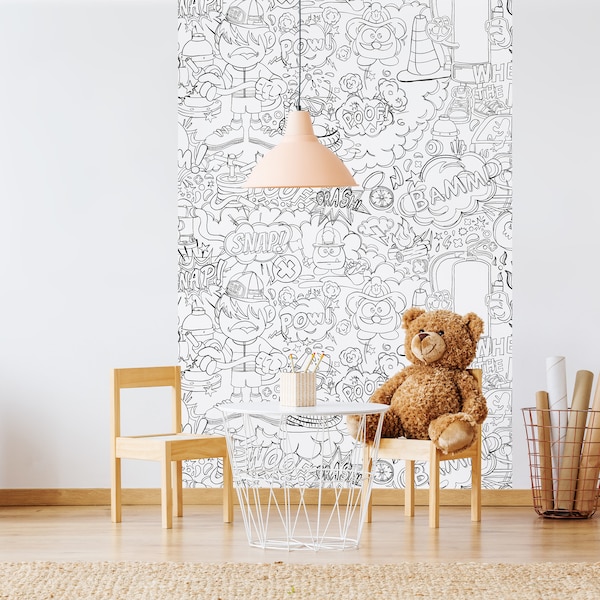 Coloring Wall Murals - Etsy