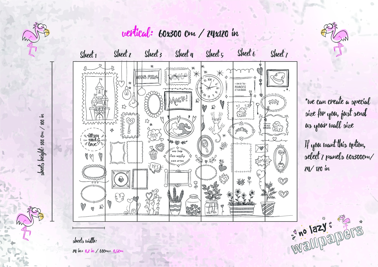 Kids Room Photo Frame Wallpaper Picture Frames Set Wall - Etsy