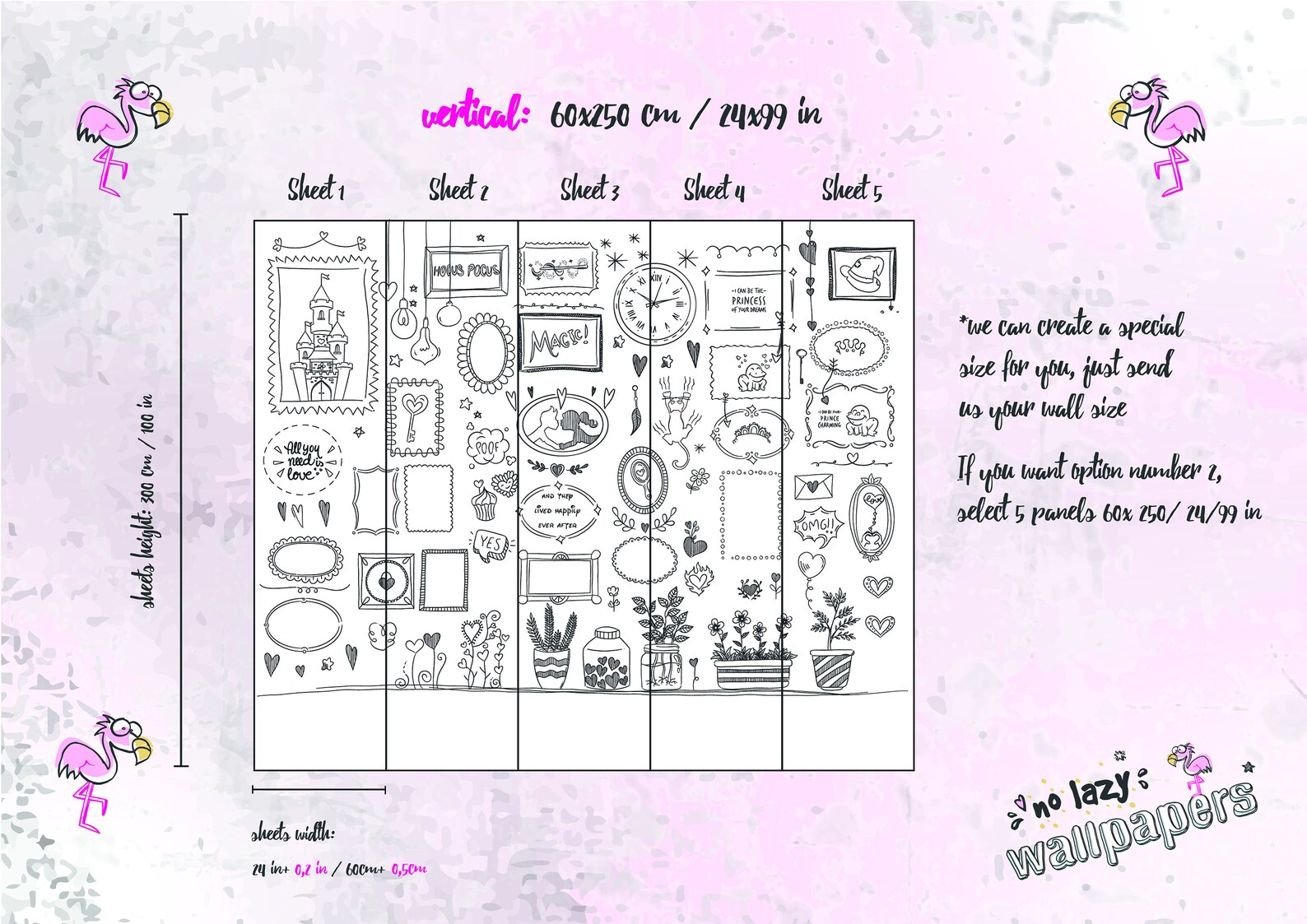 Kids Room Photo Frame Wallpaper Picture Frames Set Wall - Etsy