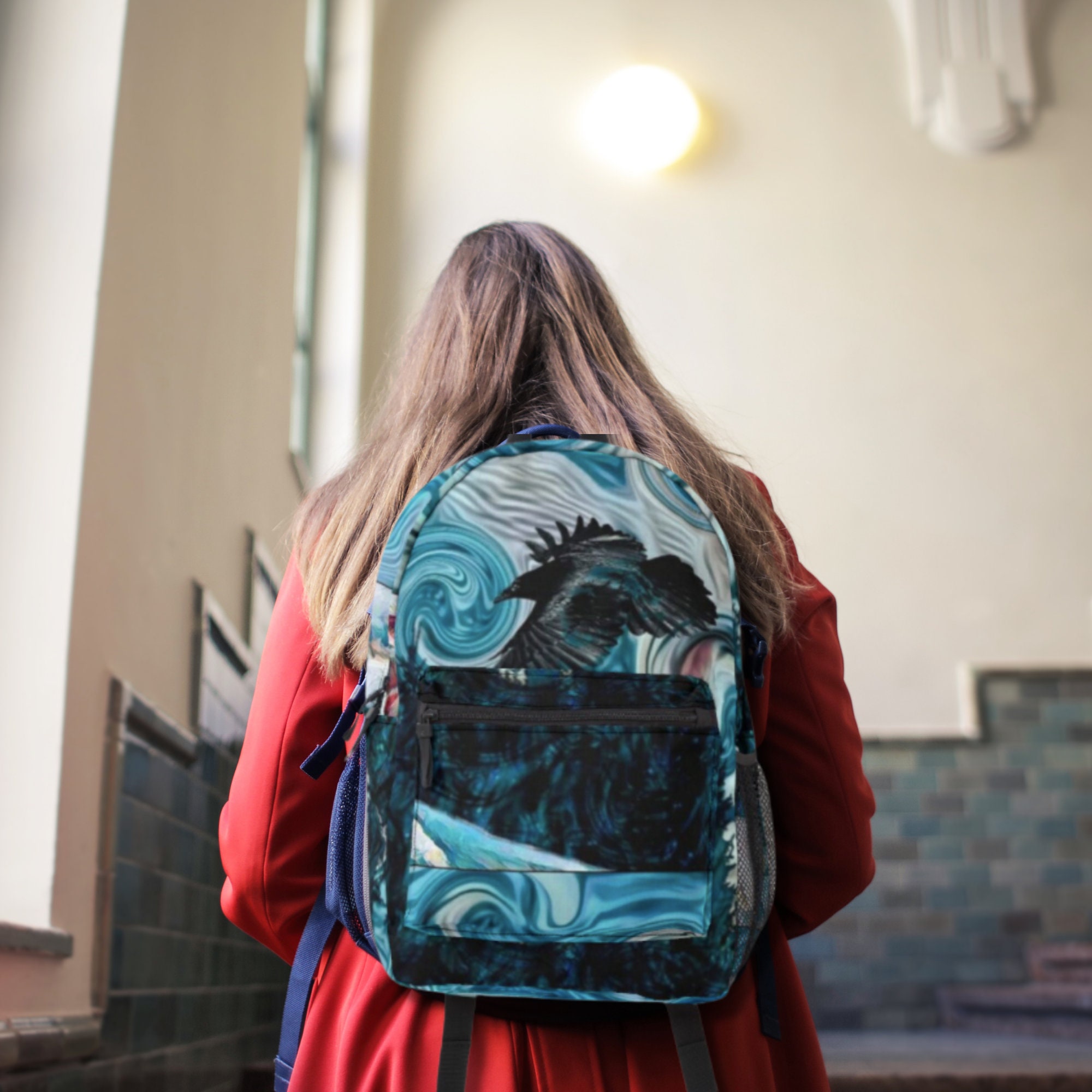 Raven Spirit Backpack, Going Away Travel Gift, Hiking Rucksack ...