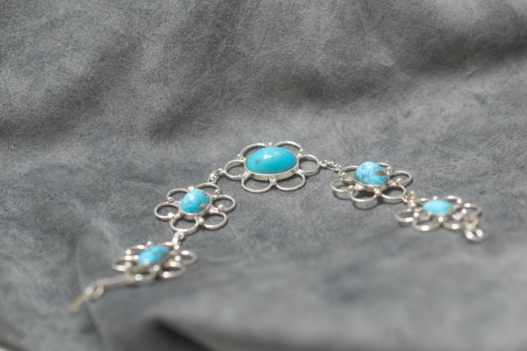Crafted Radiance | Unique Turquoise Bracelet With Sterling Silver by ...