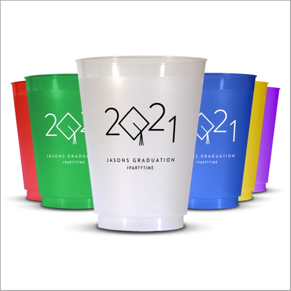 Class of... Custom Plastic Party Cups / Graduation Cups / 4181 | Etsy