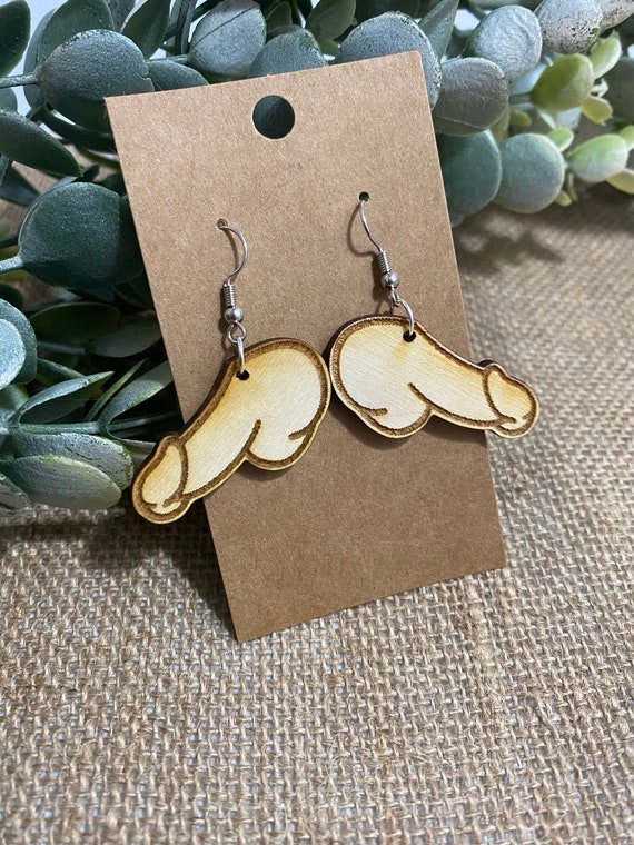 Gag Gift Inappropriate Earrings Penis Earrings Earrings | Etsy