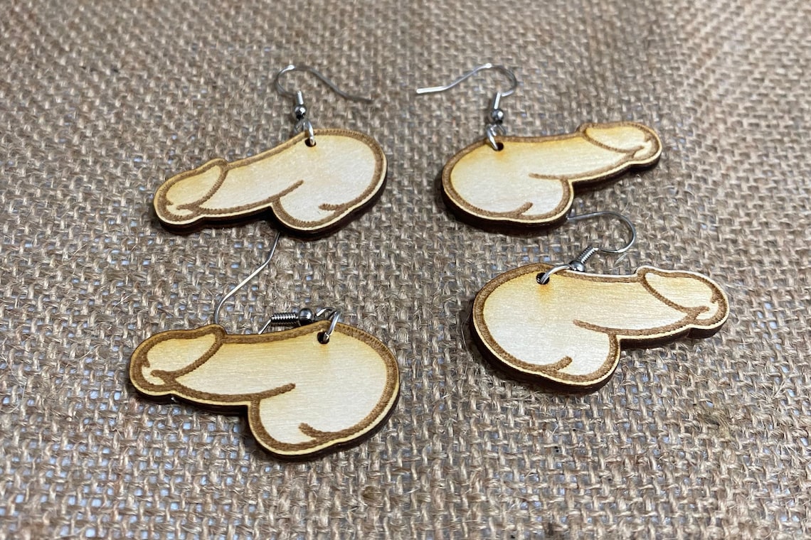 Gag Gift Inappropriate Earrings Penis Earrings Earrings | Etsy