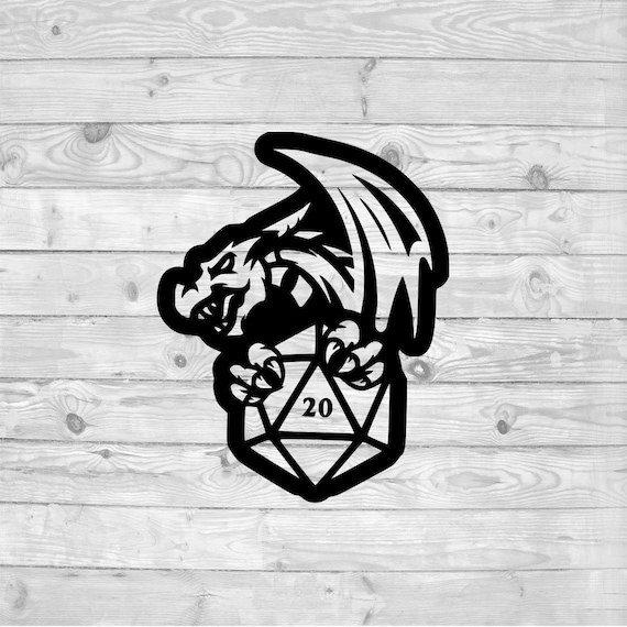 Dungeons and Dragons D20 and Dragon Instant Download Svg Png - Etsy