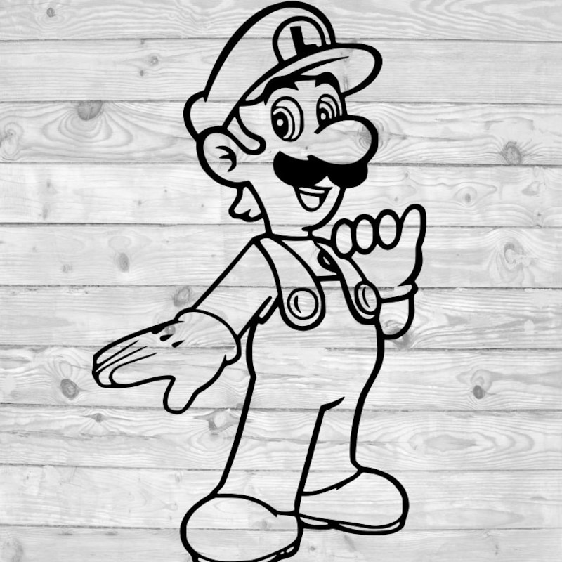 Luigi Cutout Png - Etsy