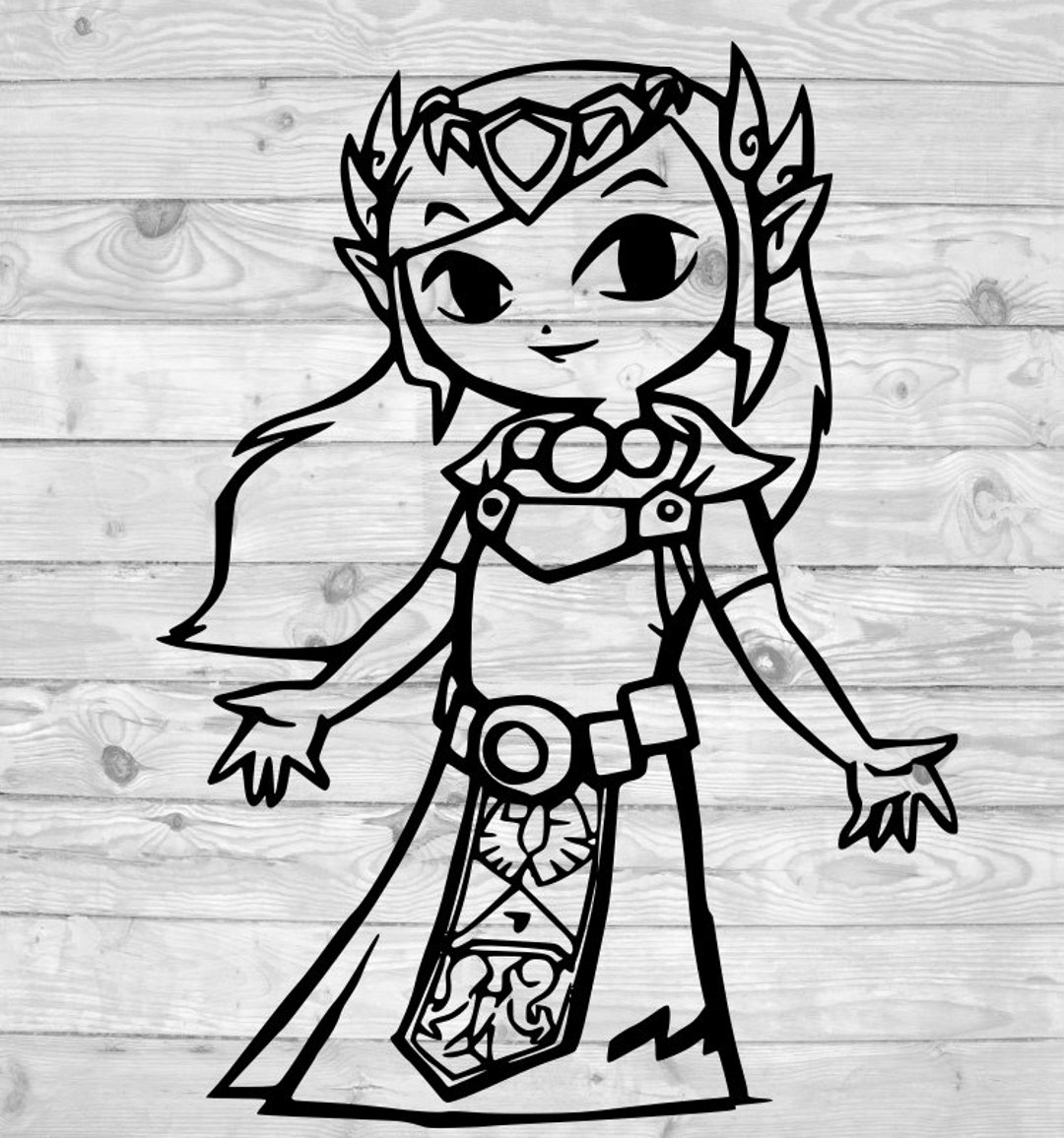 La leyenda de Zelda Princesa Zelda SVG, descarga instantánea, svg png ...