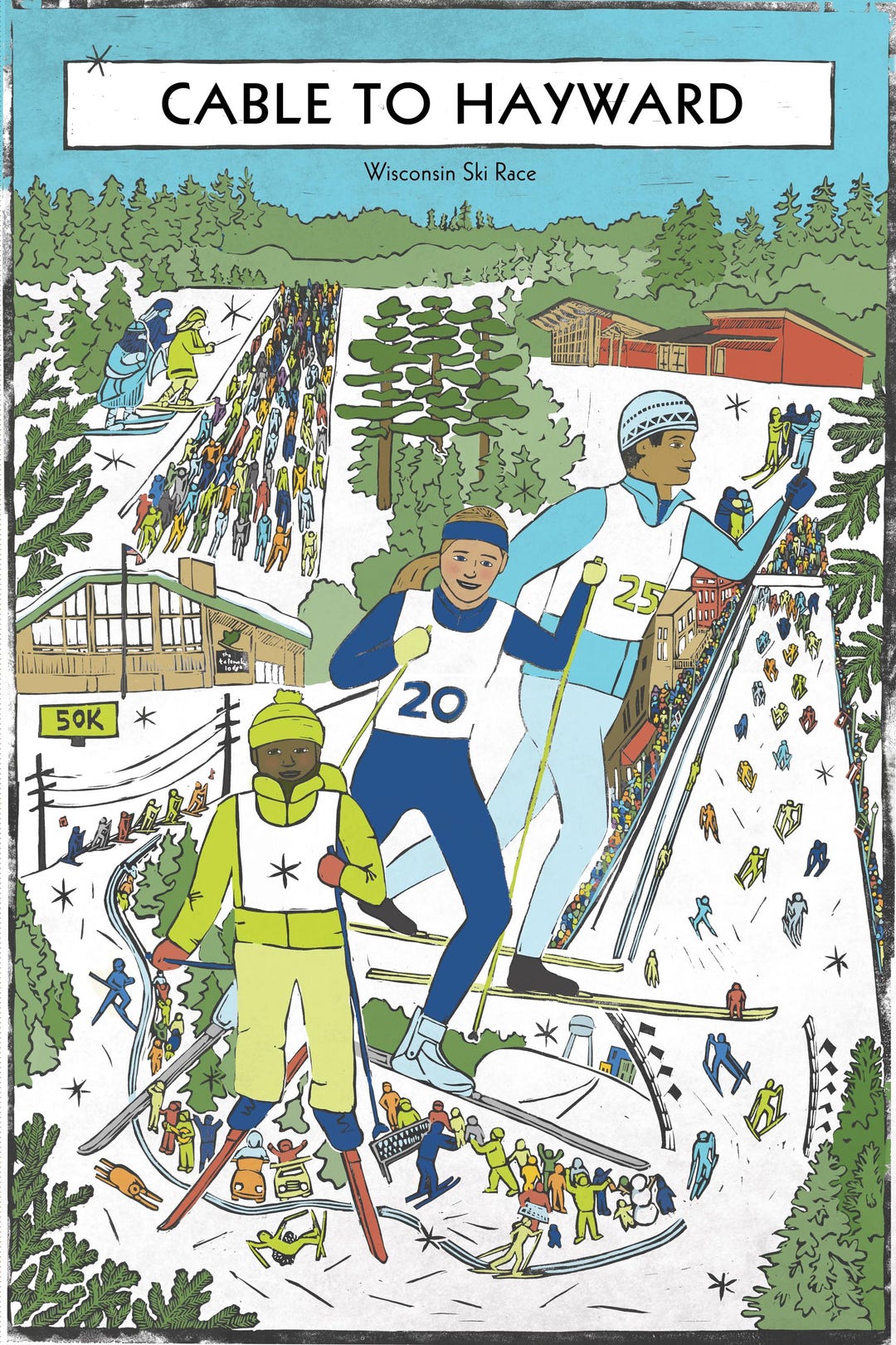 Wisconsin Ski Race Poster - Etsy