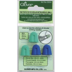 Clover Circular Needle Point Protector for Needles Size US0-US8 ...