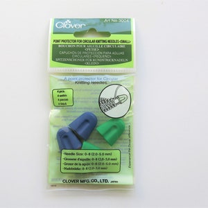 Clover Circular Needle Point Protector for Needles Size US0-US8 ...