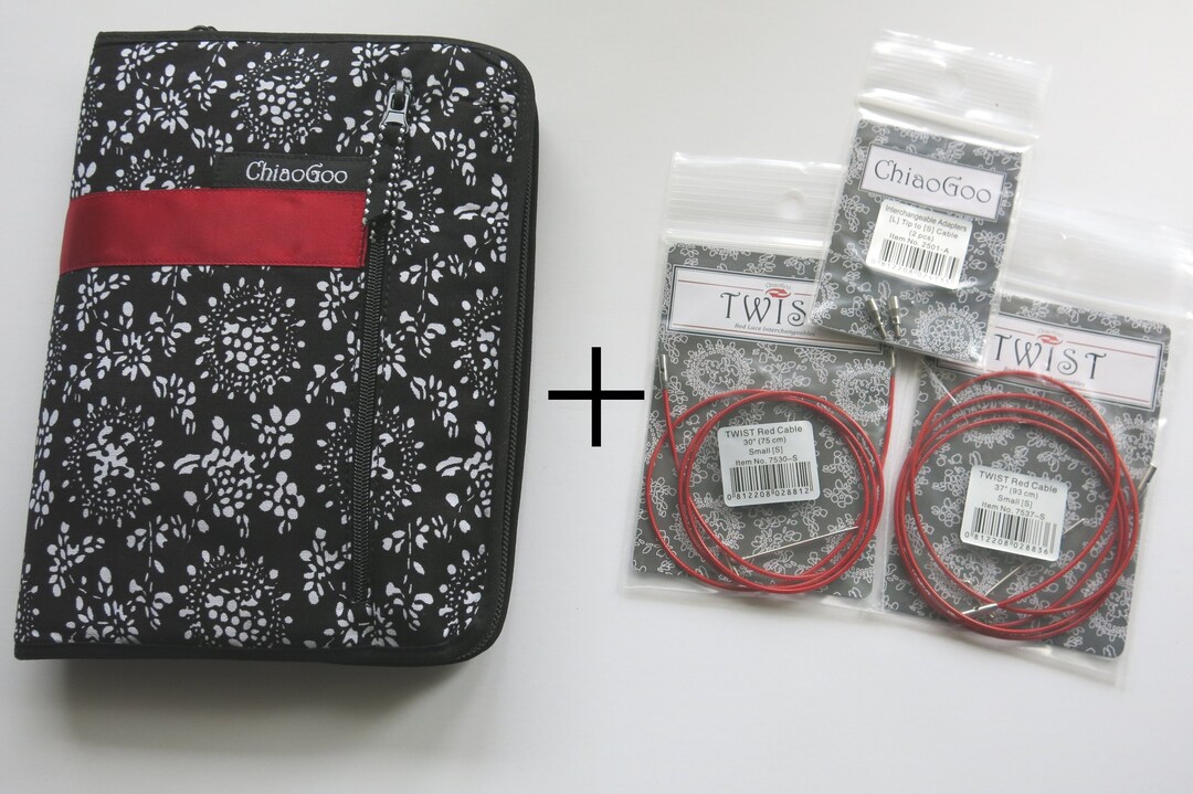 Bundle!chiaogoo 4" Twist COMPLETE Interchangeable Set Size Us2-us15/2 ...
