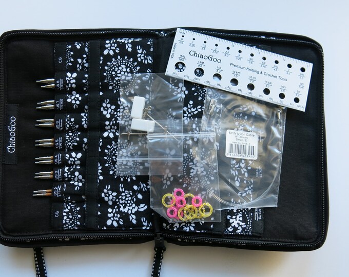 Chiaogoo SPIN 4" SMALL Interchangeable Knitting Needle Set Bamboo-size ...