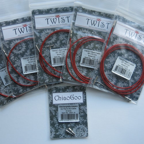 SET OF 5-chiaogoo Red SMALL Cables and L Tips to S Cable - Etsy