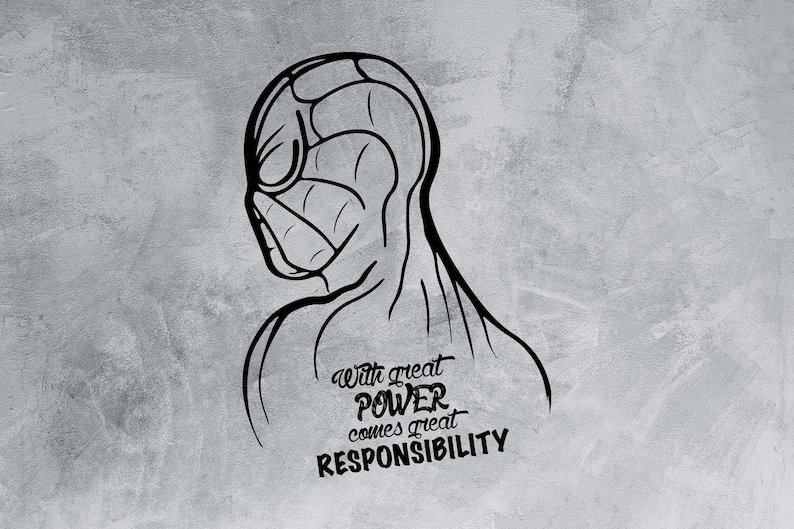 spider man svg Spiderman svg With great power comes great ...