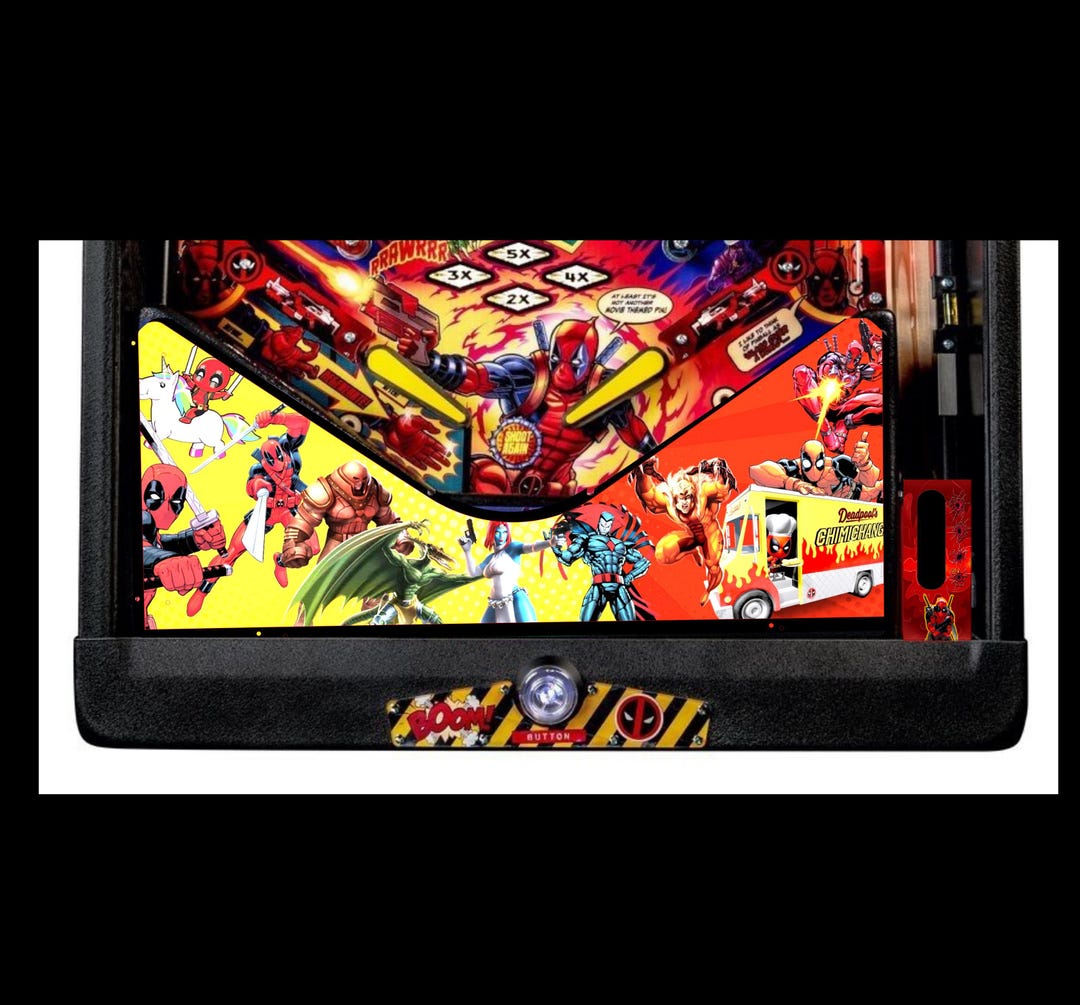 Deadpool With Food Truck Lighted Pinball Apron/arch 0017 - Etsy