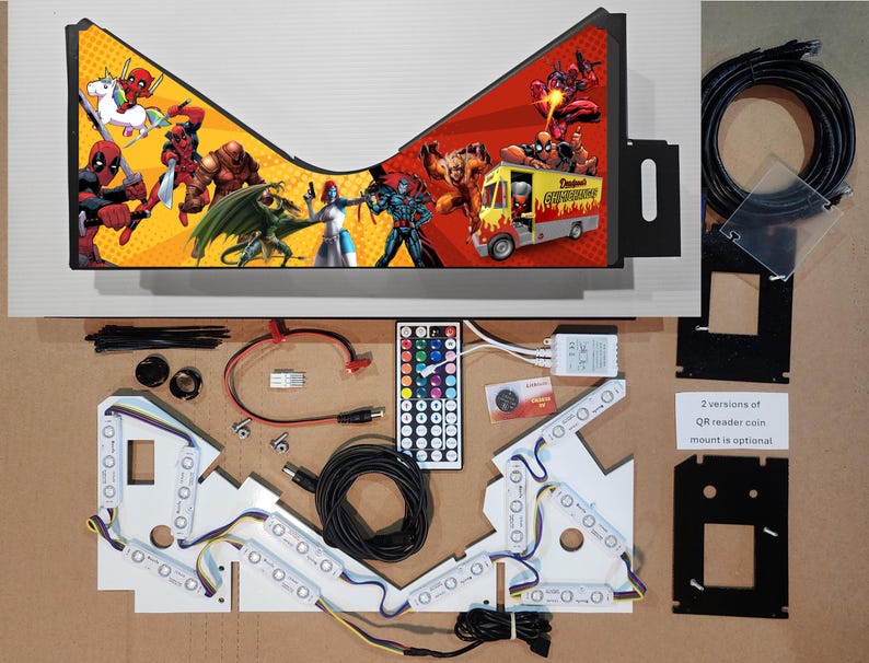 Deadpool With Food Truck Lighted Pinball Apron/arch 0017 - Etsy