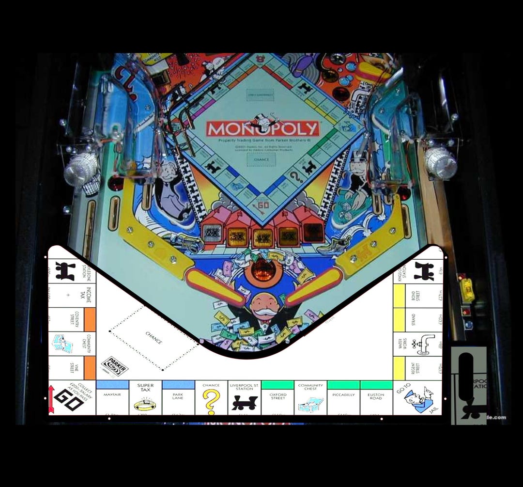 Monopoly Game Lighted Pinball Apron/arch 0083 - Etsy