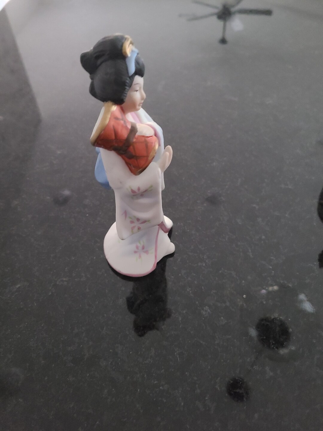 Vintage Hand Made Geisha Girl Holding Drum Made in USA Unique Gorgeous ...
