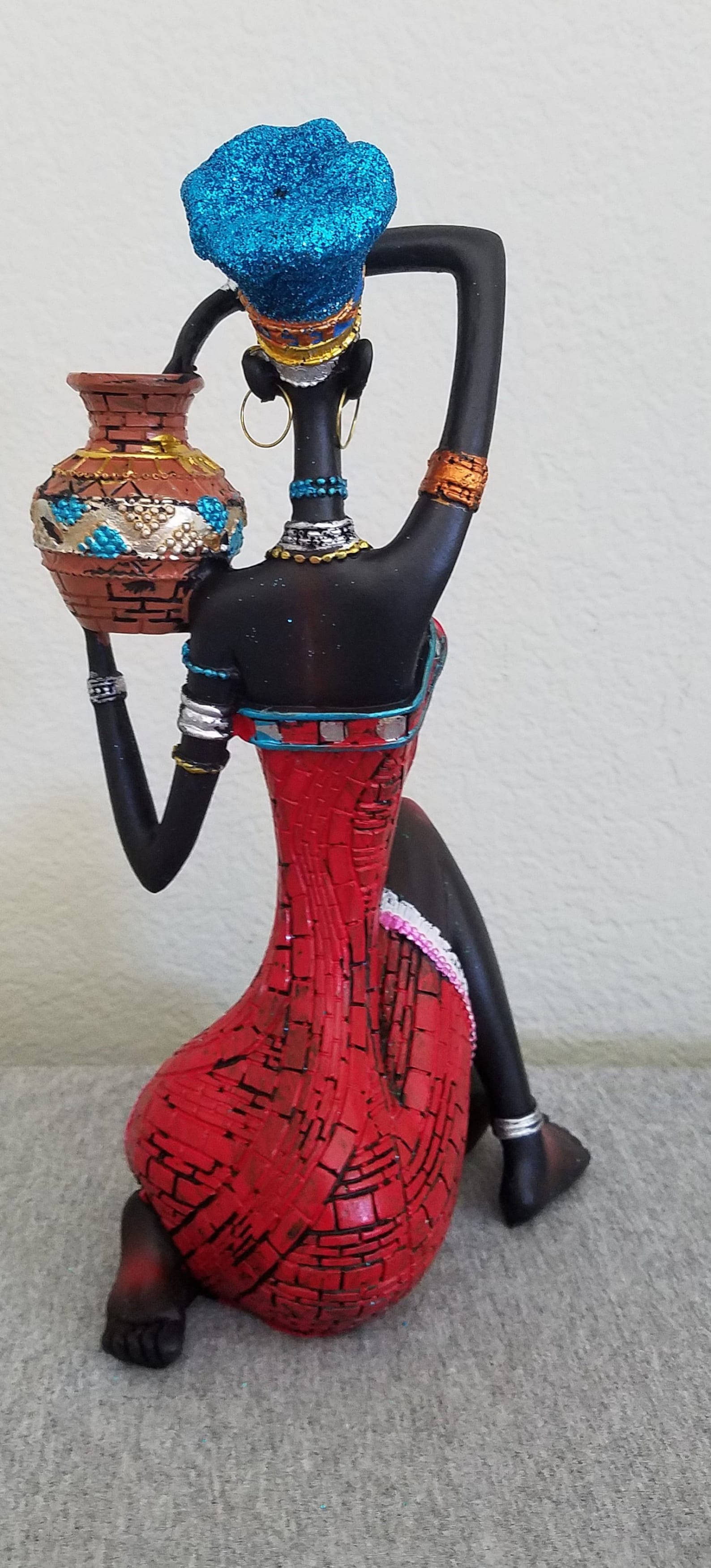 African American Lady Black Statue Dark Color Vibrant Dress | Etsy