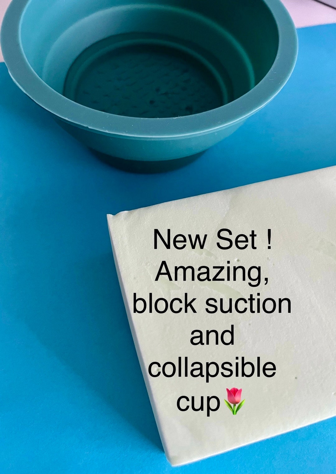 New Set Suction Block and Collapsible Cup Silicone. - Etsy