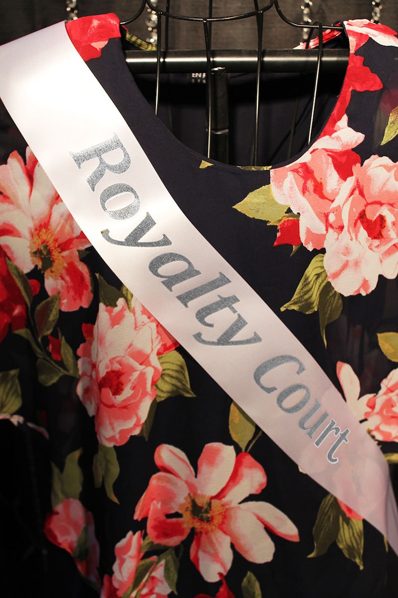 Satin Printed "royalty Court" Sash for Pageants, Dances or Parties - Etsy