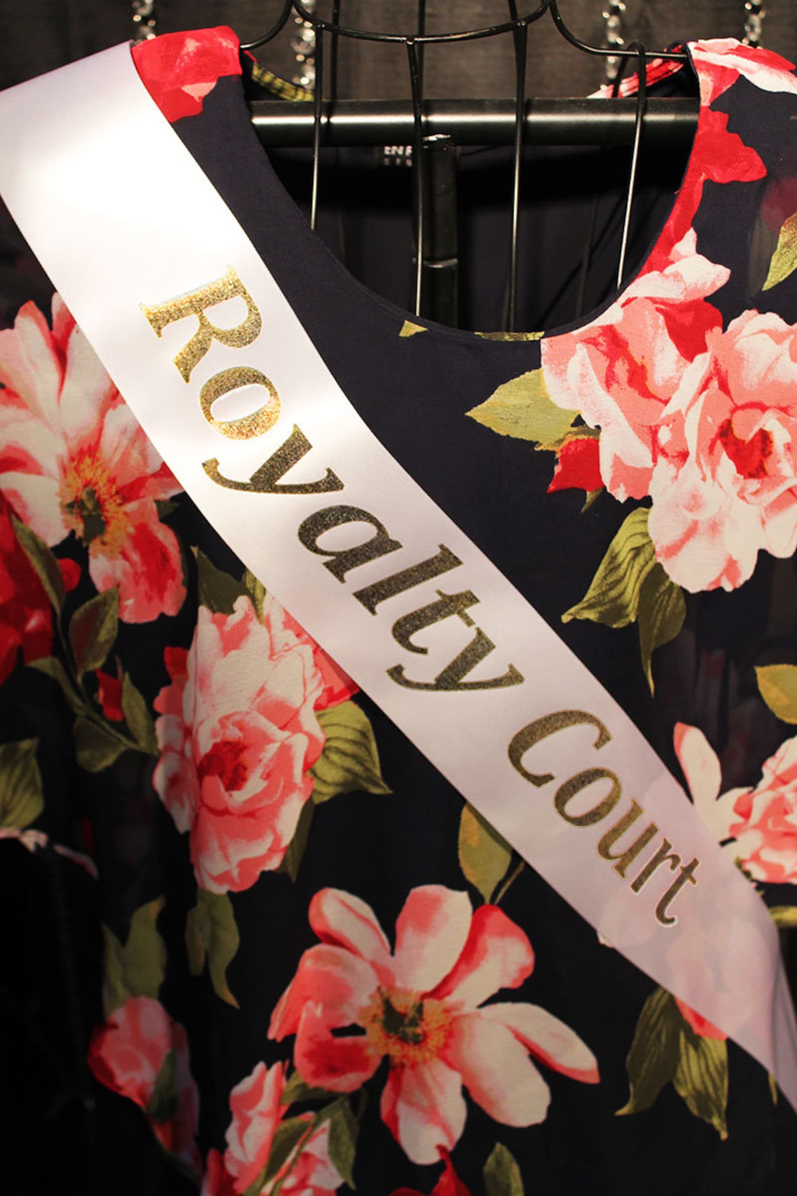 Satin Printed royalty Court Sash for Pageants - Etsy