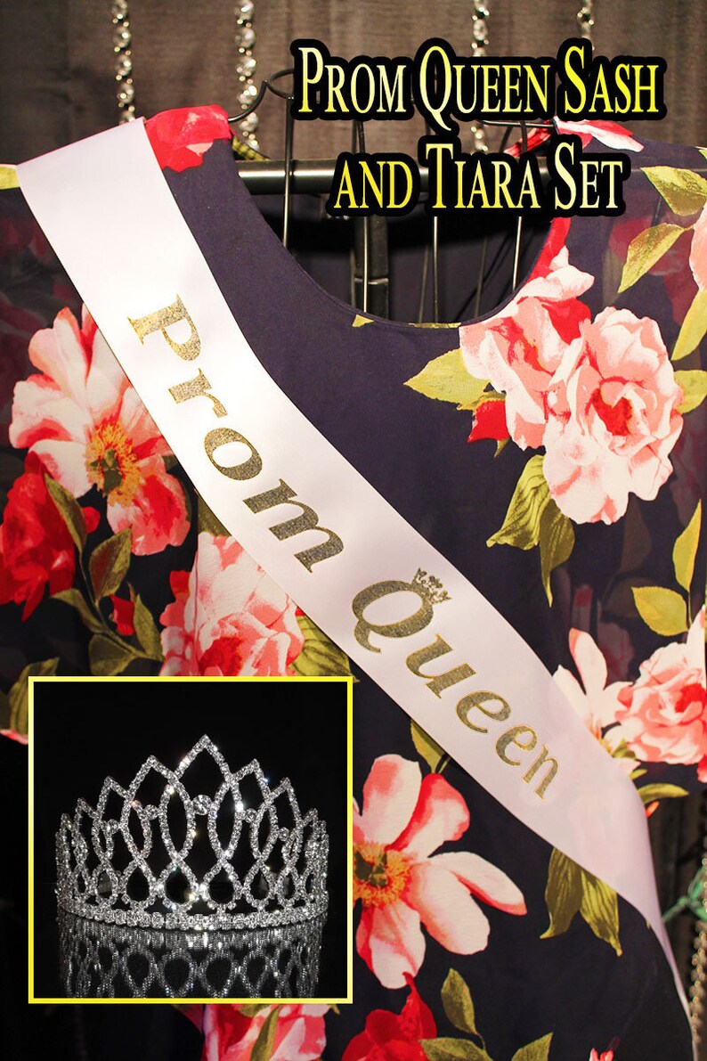 Satin Printed "prom Queen" Sash for Homecoming Proms, Dances, Parties ...