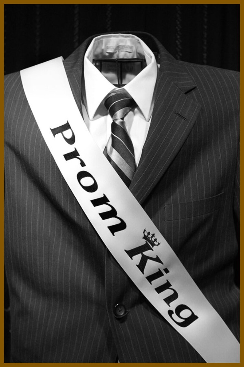 Satin Printed Prom King Sash for Homecoming Proms | Etsy