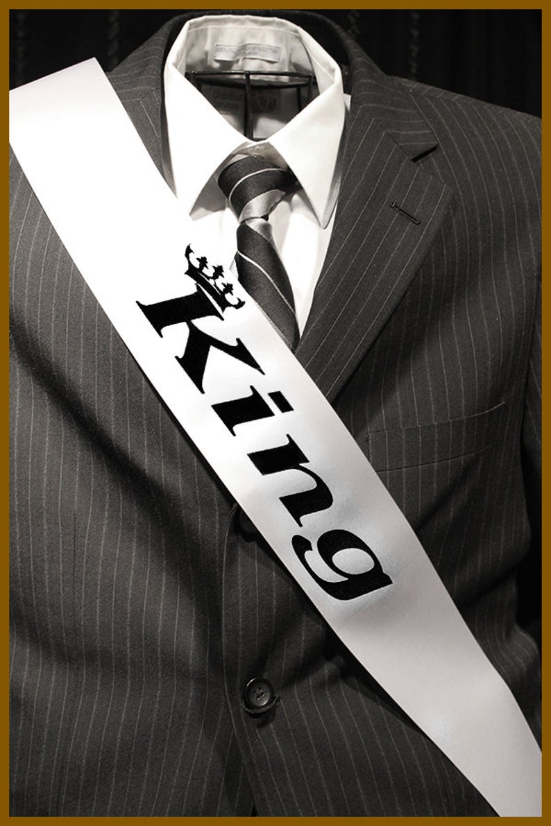 Satin Printed king Sash for Homecoming Proms - Etsy