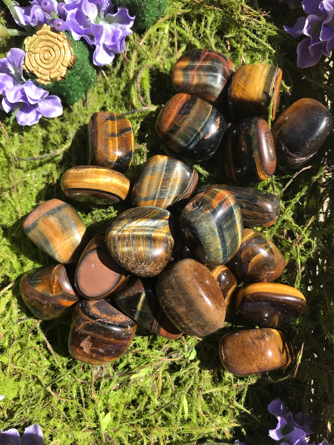 Large Tumbled Blue Tiger Eye hawk's Eye - Etsy