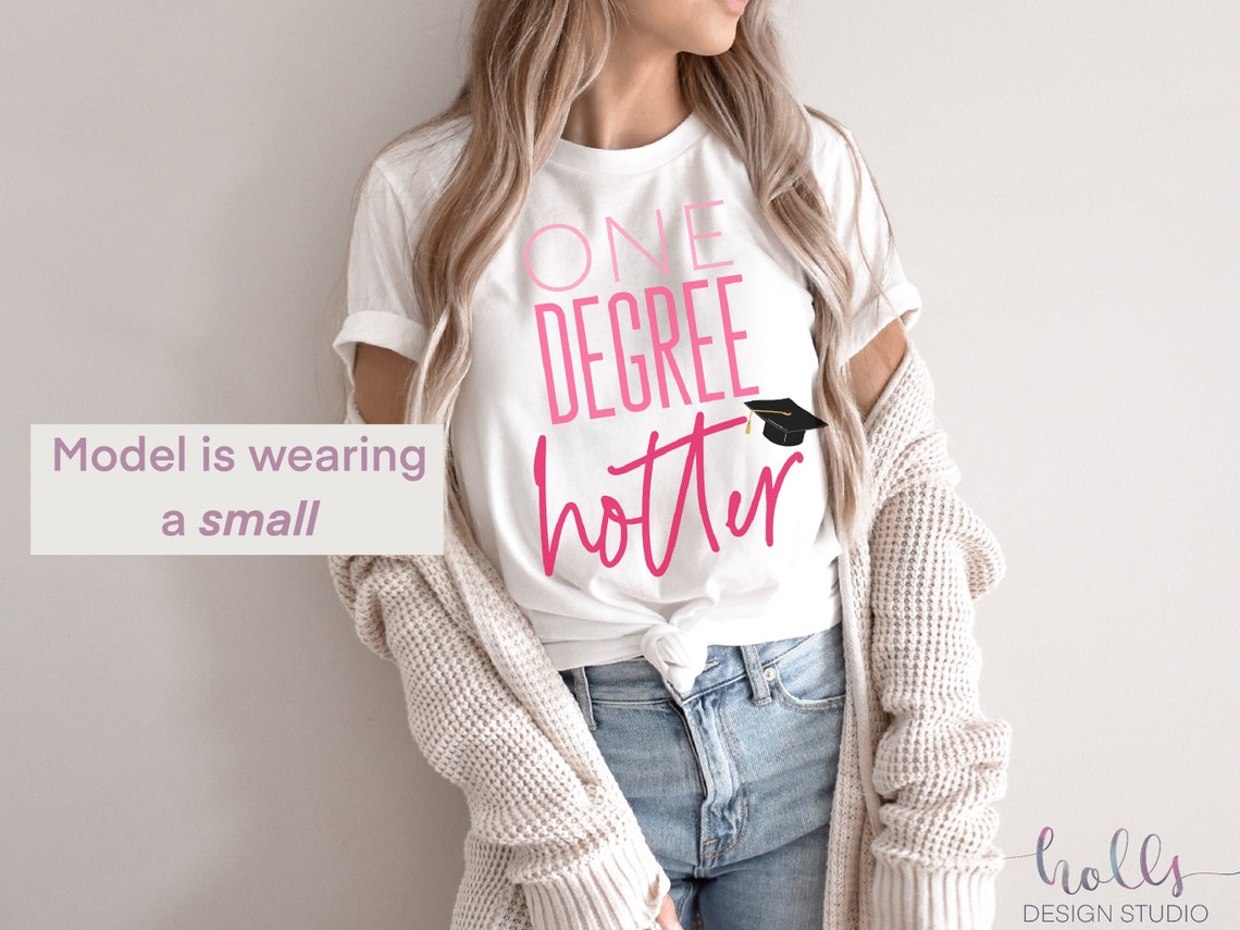 Graduation one degree hotter funny master degree gift idea | Etsy