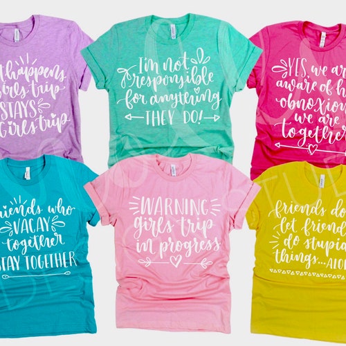 Funny Girls Group Shirts/girls Party Shirts/best Friend - Etsy
