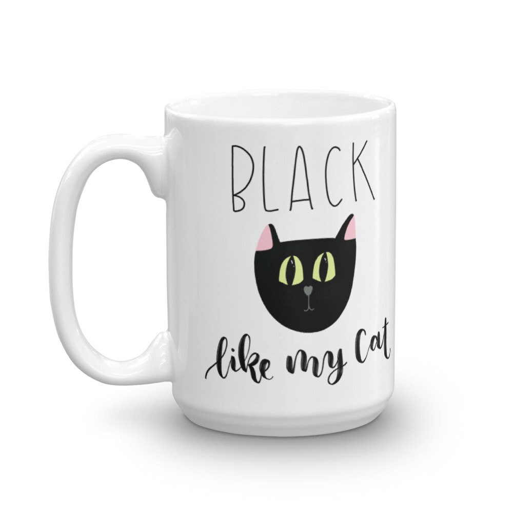 Black cat Mug black cat gifts cat coffee mug cat lover mug | Etsy