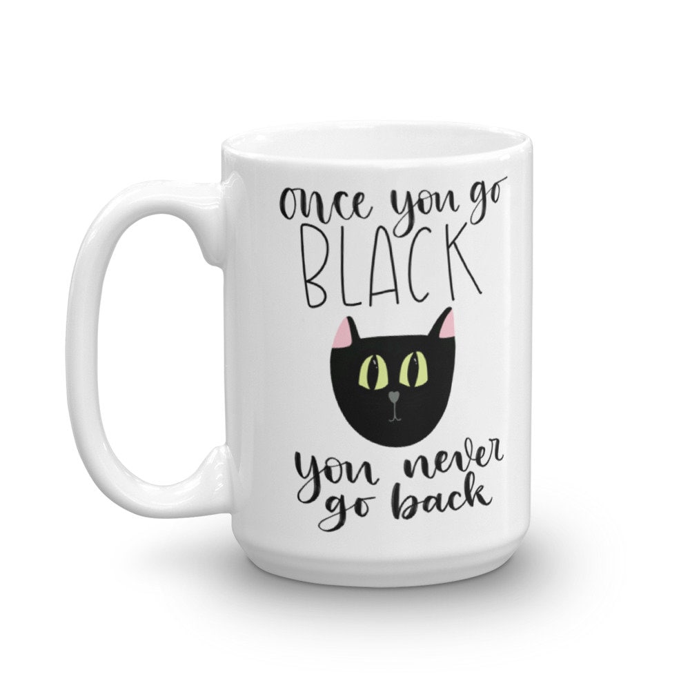 Black cat Mug Black cat mug funny cat mug funny black cat | Etsy
