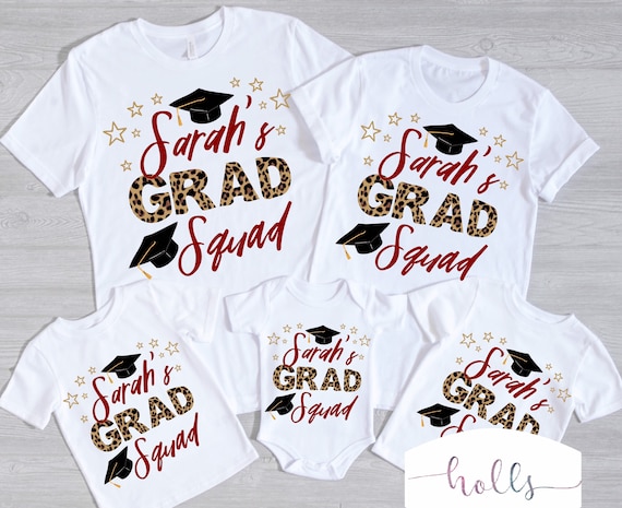 Playeras De Graduación 2024 Personalized Grad Squad T-Shirt, Graduation ...
