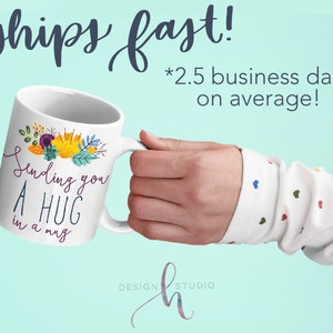Sending a Hug in a Mug, Get Well Gift, Sympathy Gift, Social Distance ...