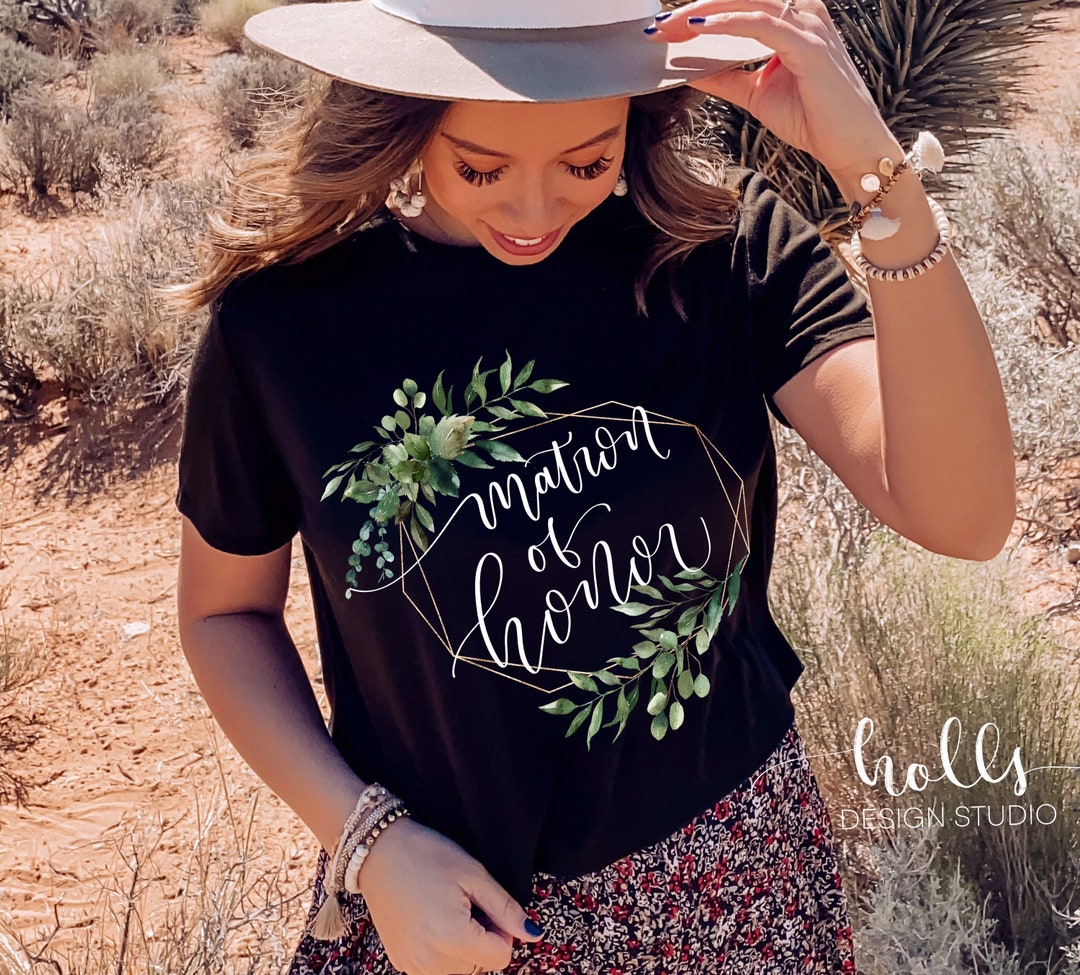 Matron of Honor Shirt, Wedding Shirt, Bridal Shirt, Bridal Party Tee ...