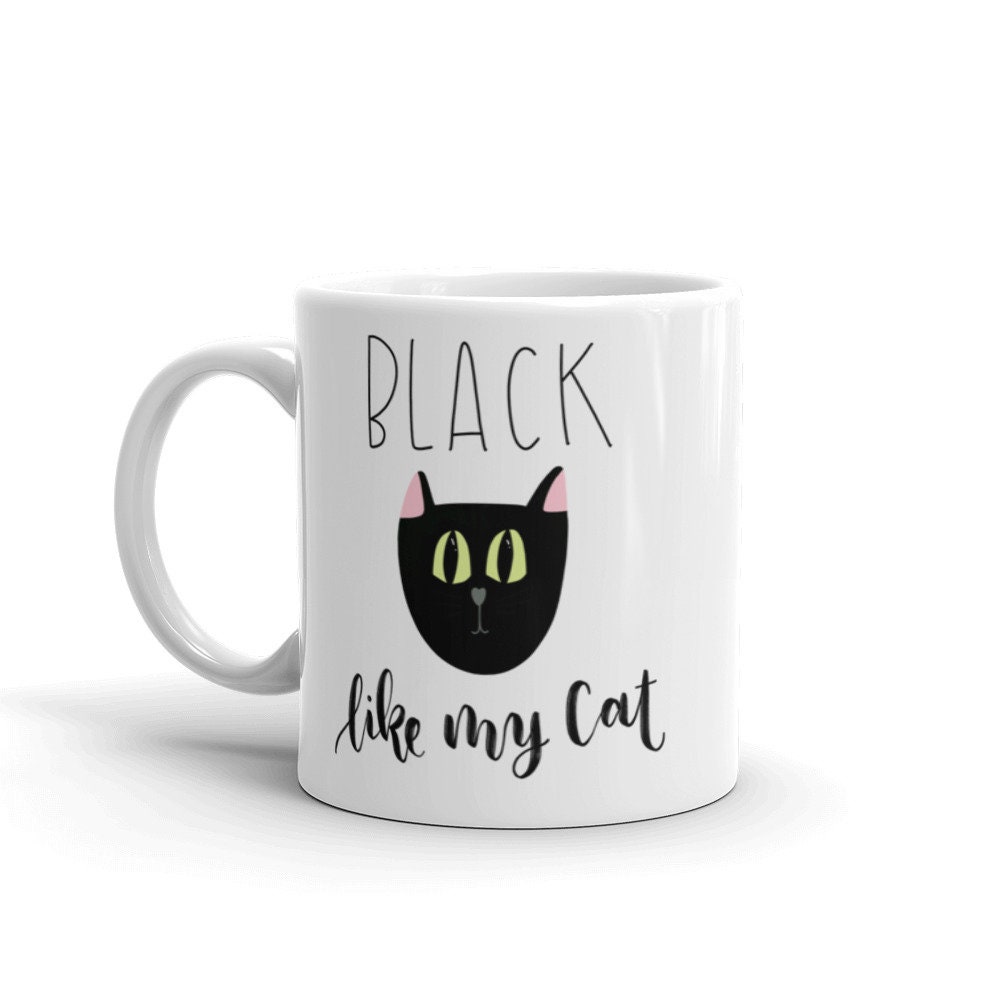 Black cat Mug black cat gifts cat coffee mug cat lover mug | Etsy