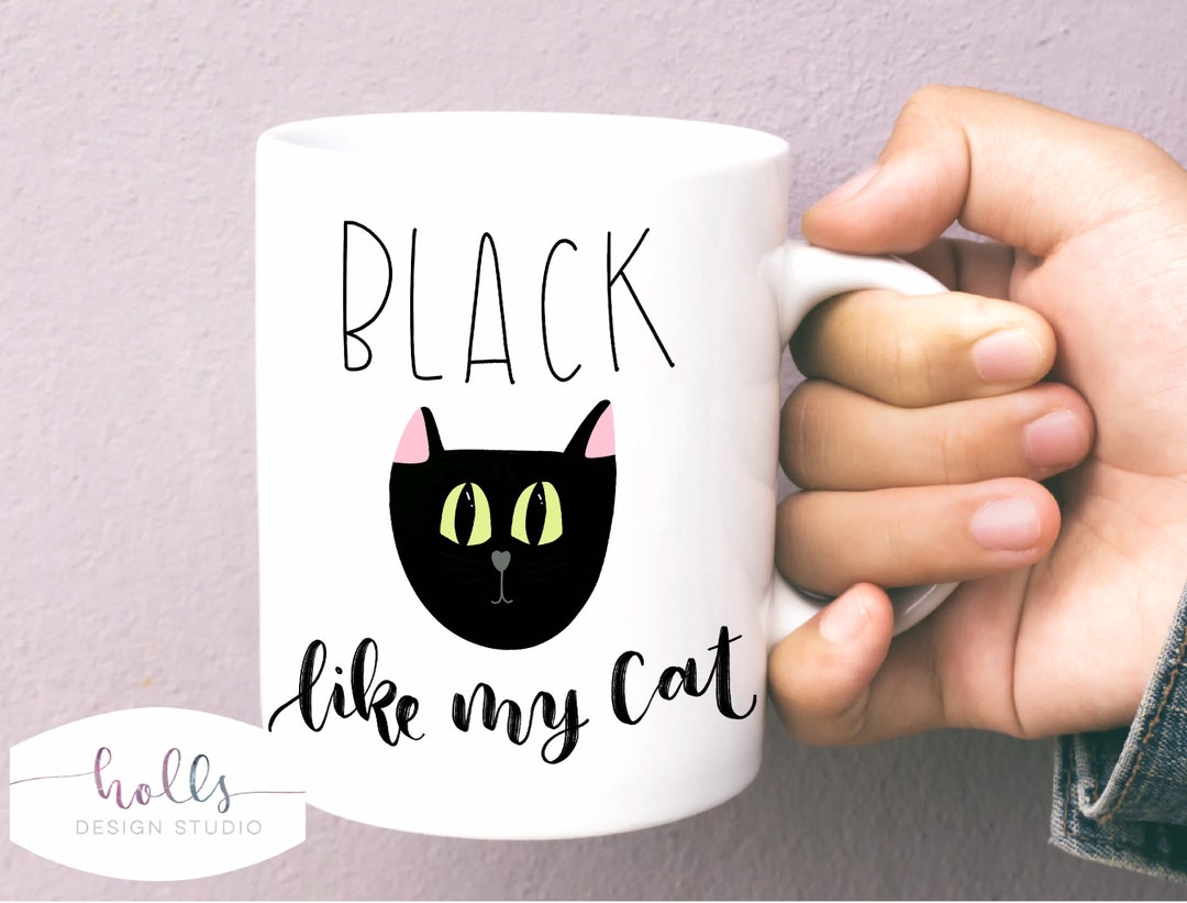 Black Cat Mug, Black Cat Gifts, Cat Coffee Mug, Cat Lover Mug, Cat ...