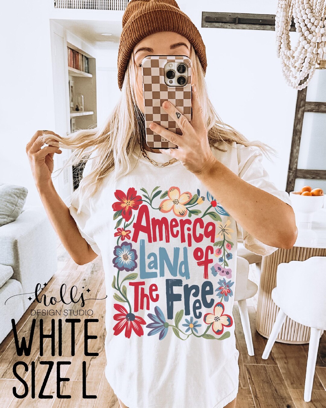 Boho 4th of July Americana T-shirt, Patriotic Comfort Color Shirt, USA ...