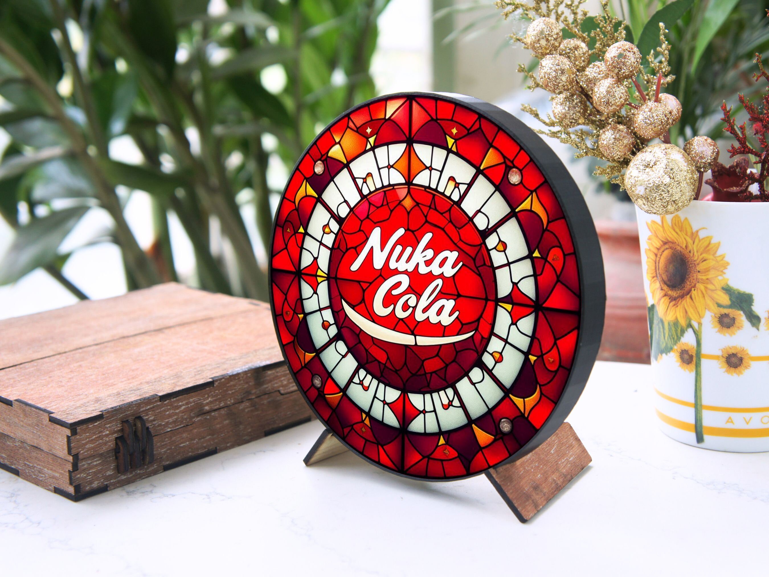 Fallout Lamp,nuka Cola Lamp,ncr New Vegas,stained Glass Lamp,bedside ...