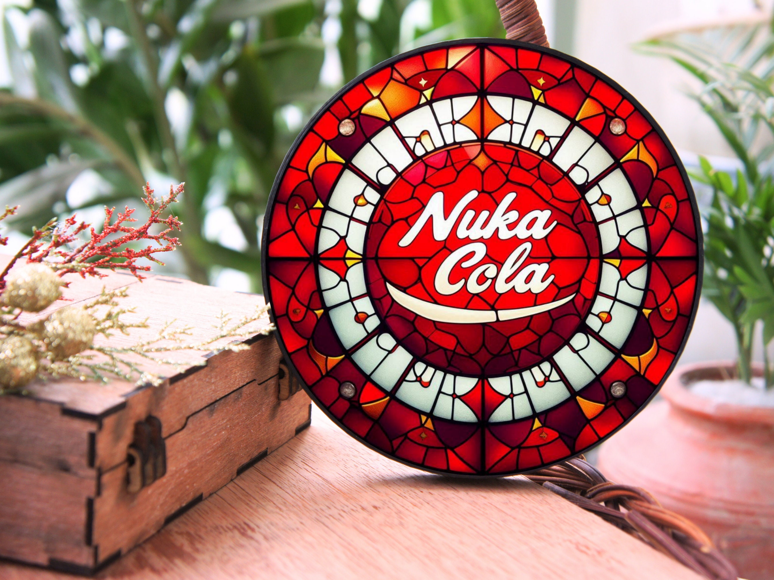 Fallout Lamp,nuka Cola Lamp,ncr New Vegas,stained Glass Lamp,bedside ...